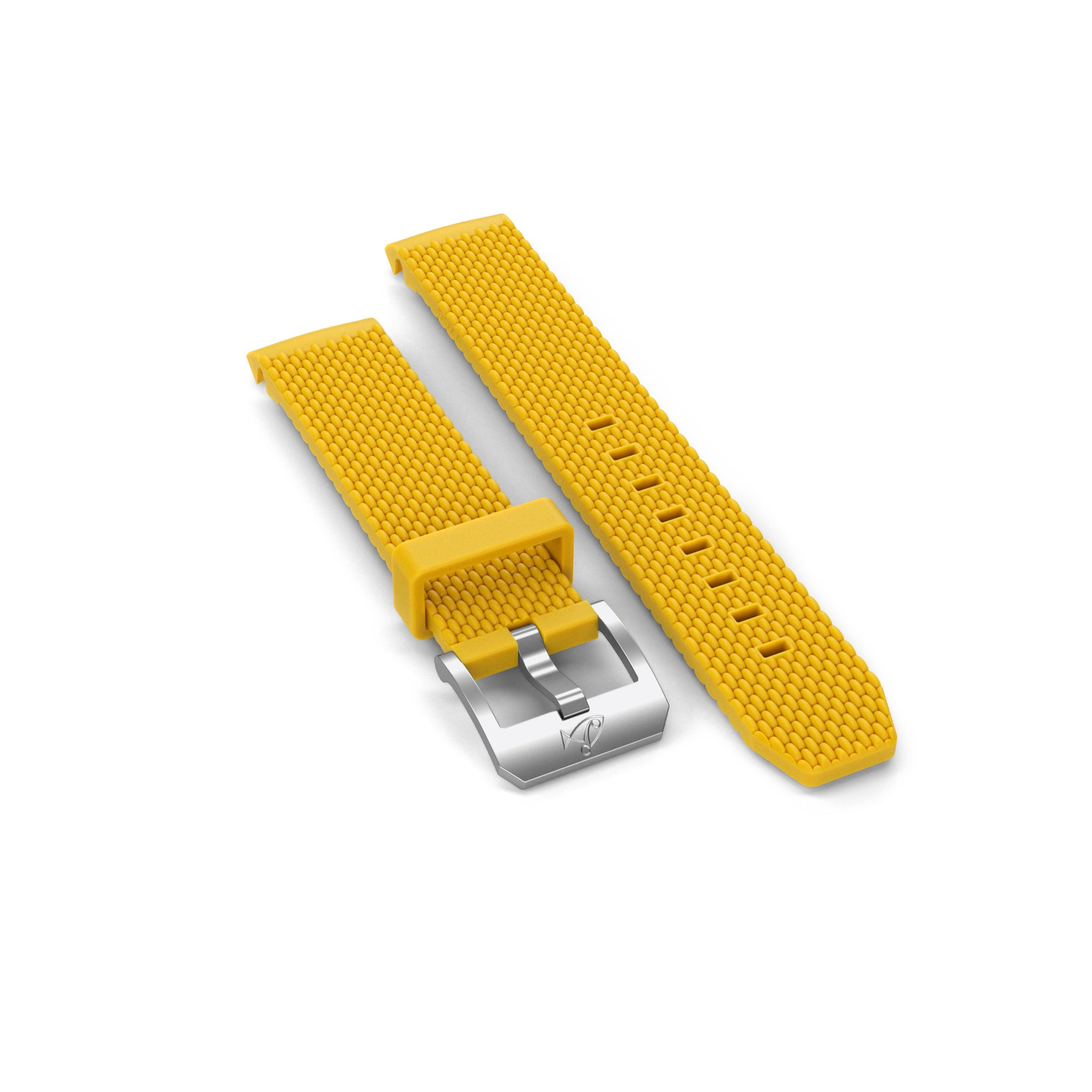 SUB 200 C-GRAPH Rubber strap with buckle, Yellow